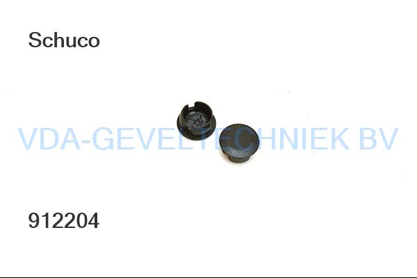Schuco afdekdop 10/15 zwart 218168 zwart rond dopje - VDA Geveltechniek ...